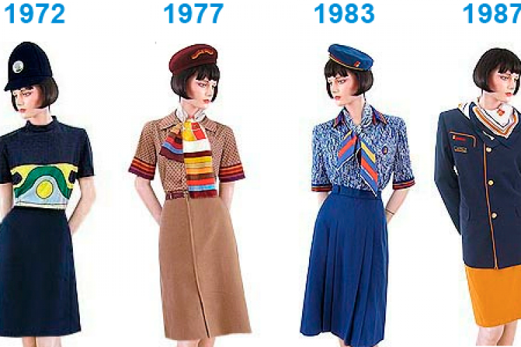 Los cambios de uniforme de las azafatas de vuelo de Iberia — Escuela ...